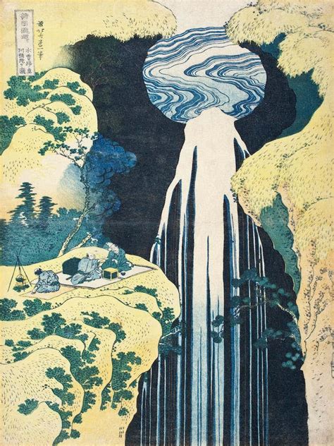 The Waterfall Of Amida Behind The Kiso Road Katsushika Hokusai 1 Art