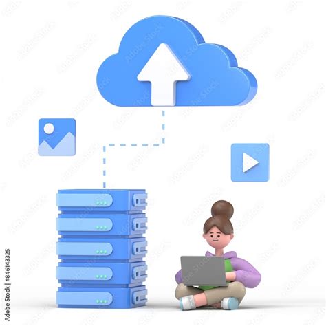Data Server Web Concept Storage Technology Database Template Of