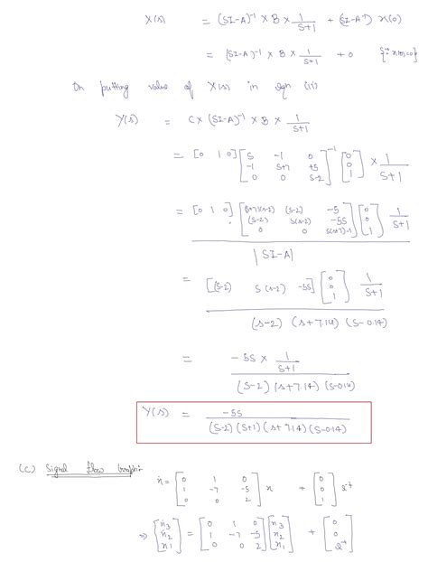 Solved 4 A System Is Represented By The State And Output Equations