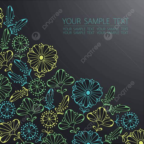 Floral Background Card Decorative Curl Vector Card Decorative Curl