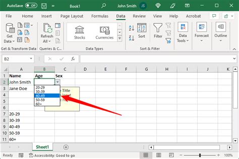 How To Add A Drop Down List To A Cell In Excel