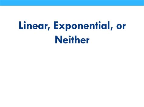 Ppt Linear Vs Exponential Functions And Intersections Of Graphs