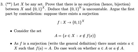 Solved Let X Be Any Set Prove That There Is No Chegg