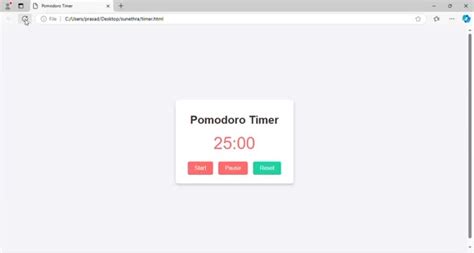 Sunethra R On Linkedin Webdevelopment Javascript Pomodorotimer Html Css Timemanagement