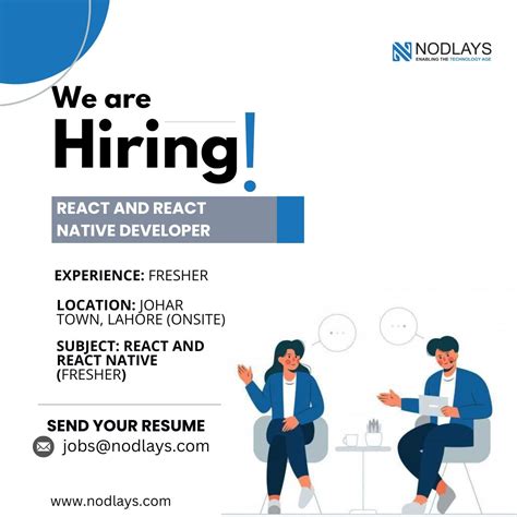 Nodlays® On Linkedin Hiringalert Hiring Linkedin Hrcommunity Apply Applynow Job React