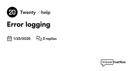 Error Logging Twenty