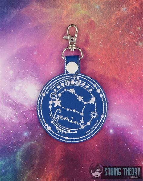 Gemini Constellation String Theory Fabric Art