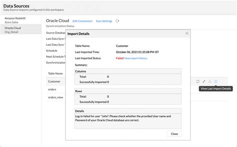 Import Data From Oracle Cloud L Zoho Analytics Help