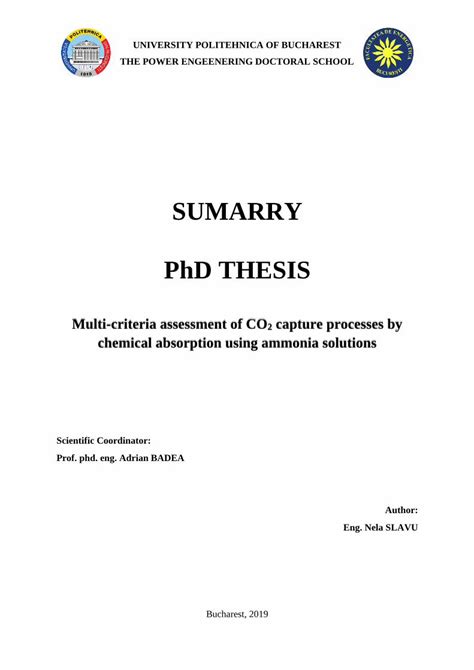 Pdf Sumarry Phd Thesis Pubrodoctoratenergpubrofilesabstract