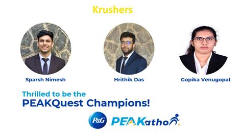 Gopika Venugopal On Linkedin Peakathon Pgindia