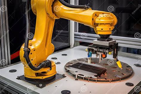 Robotic Arm Picking Up Component And Placing It In Designated Location