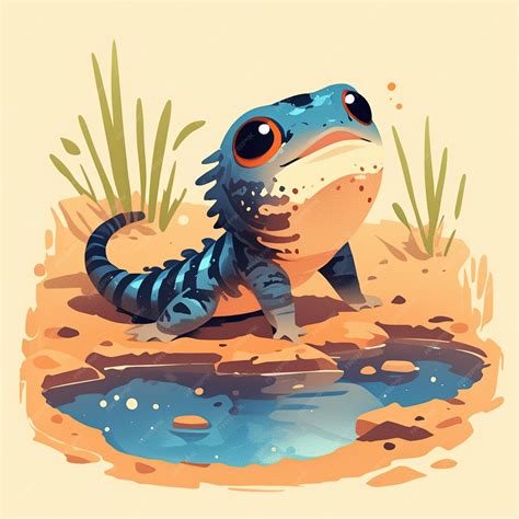 Premium Vector Mudskipper Walking On Land