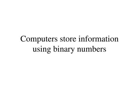 Ppt Binary And Decimal Numbers Powerpoint Presentation Free Download