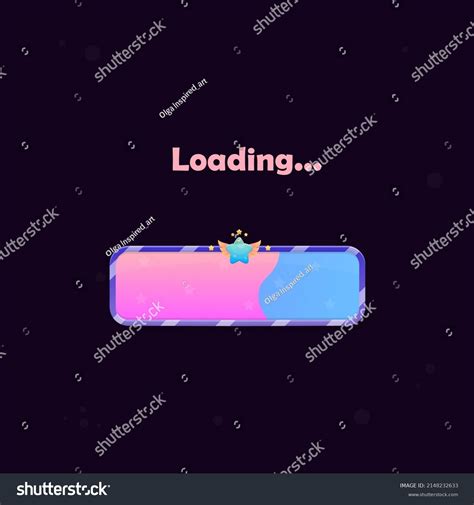 Loading Page Progress Bar Blue Pink Stock Vector Royalty Free Shutterstock