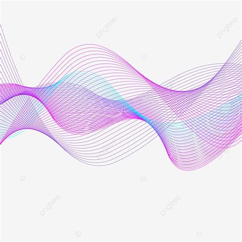 Fantasy Gradient Color Decorative Curve Strip Vector And Png