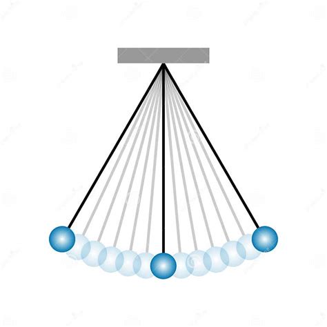 Diagram Of Simple Pendulum Harmonic Motion Stock Illustration