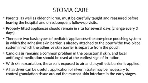 Seminar On Stoma Care And Its Managementpptx
