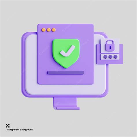 Premium Psd Cyber Security 3d Render Illustration