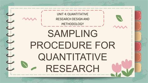 Lesson 2 Sampling Procedure For Quantitative Researchpptx