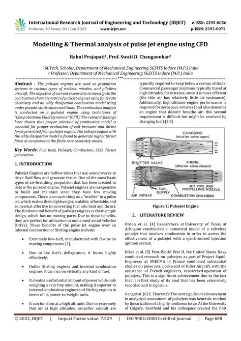 modelling and thermal analysis of pulse jet engine using cfd pdf