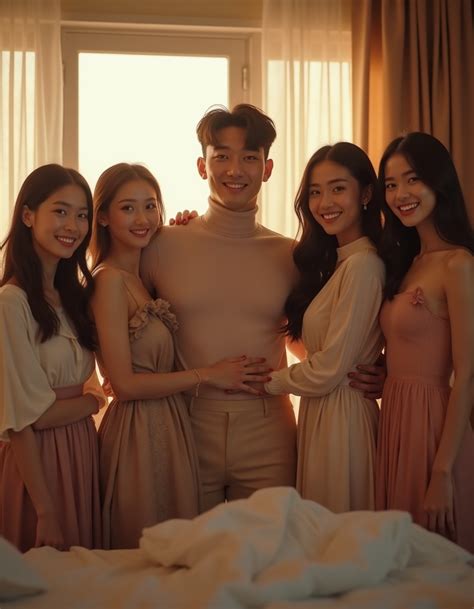 Charming Korean Man In Cozy Bedroom Scene Stable Diffusion Online