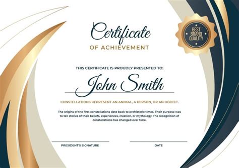 Editable Certificate Templates