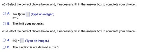 Solved C Select The Correct Choice Below And If Chegg Com