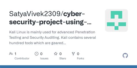 GitHub SatyaVivek Cyber Security Project Using Kali Linux Kali Linux Is Mainly Used For