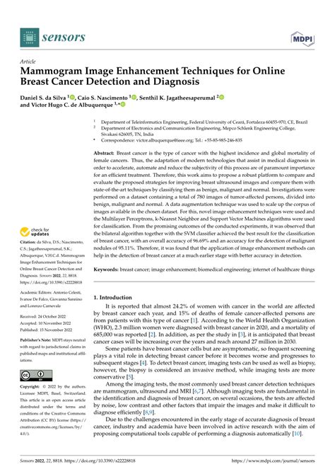pdf mammogram image enhancement techniques for online breast cancer