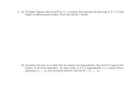 solved 9 a 15 points suppose that a and b are nxn