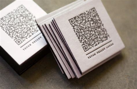 Square Cards Qr Code Business Card Square Business Cards