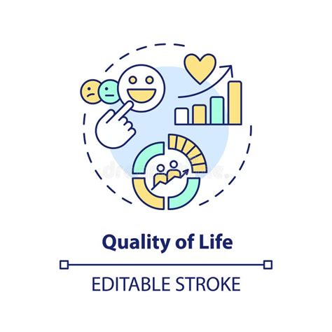 Quality Of Life Multi Color Concept Icon Stock Vector Illustration Of Conceptual Vector