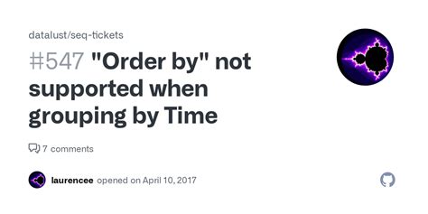 Order By Not Supported When Grouping By Time · Issue 547 · Datalust