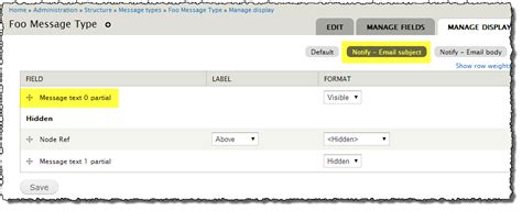 Creating Message Types For Notification Drupal Org