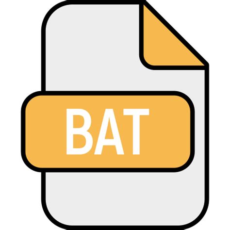 Bat File Generic Outline Color Icon