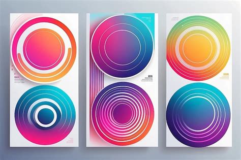 Premium Photo Abstract Modern Gradient Horizontal Template Background Trendy Bright Circle