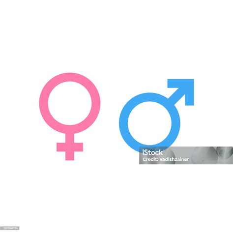 파란색과 분홍색 색상의 남성과 여성의 상징 남자와 여자를위한 성별 아이콘입니다 플랫 벡터 일러스트 레이션 Eps 10 개념에 대한 스톡 벡터 아트 및 기타 이미지 Istock