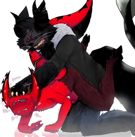 Rule 34 Anthro Anthro Only Black Cat Demon Demon Cat Diphallia Diphallism Feline Furry Gay