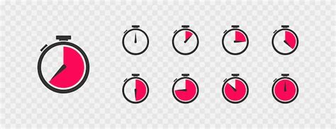 Premium Vector Stopwatch Icon Set Timer In Flat Style Vector