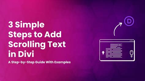 How To Display Scrolling Text In Divi An Easy 3 Steps Guide
