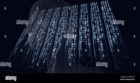 Composition Of Human Bust And Binary Coding Processing Stock Photo Alamy
