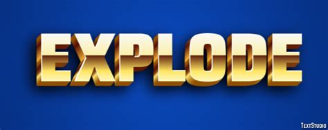 explode text effect and logo design word