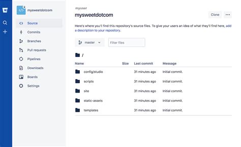 integrating craftercms with bitbucket — craftercms 3 1 31 documentation