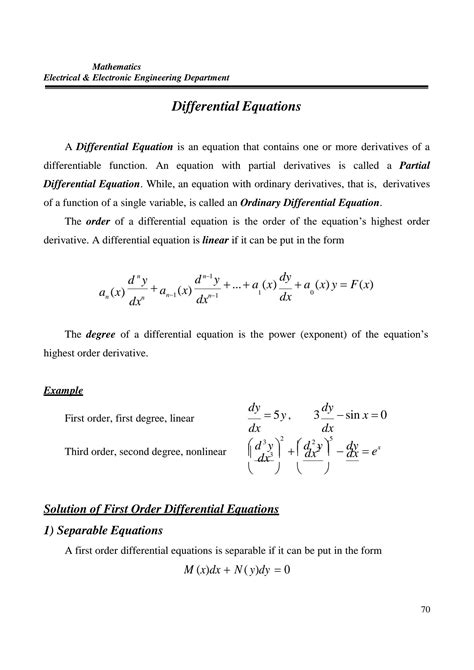 solution math2 part2 differential equation linear differential