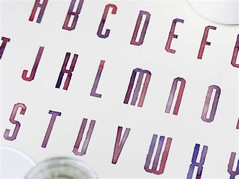 Watercolor Typography On The Behance Network Watercolor Typography