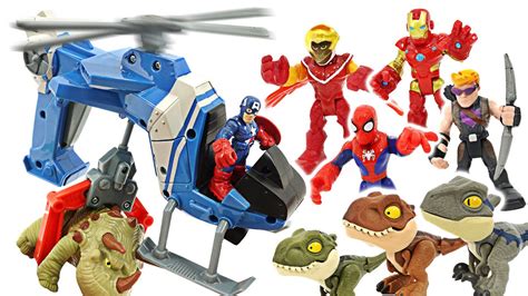 스파이더맨 쥬라기공원을 부수려는 악당을 물리쳐라 두두팝토이 Youtube