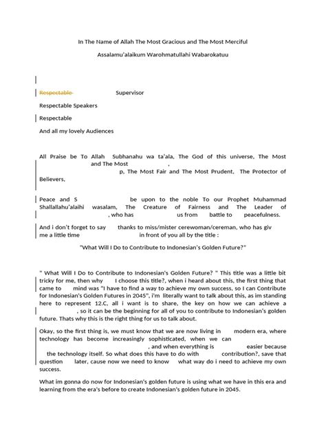 Speech Draft Pdf