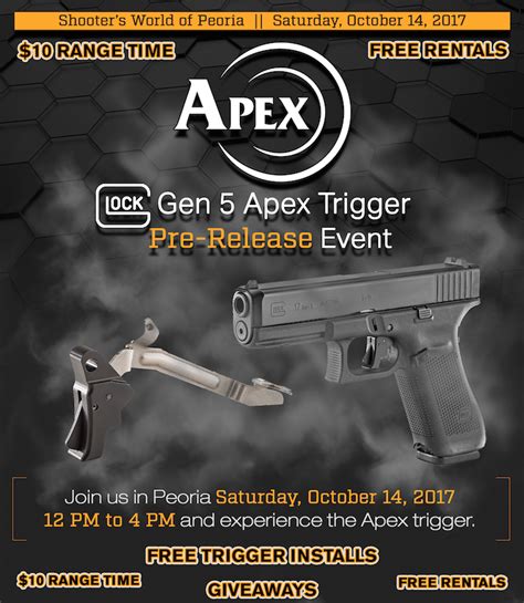 Apex Previewing New Gen 5 Glock Trigger At Shooters World Of Peoria Apex Tactical Specialties