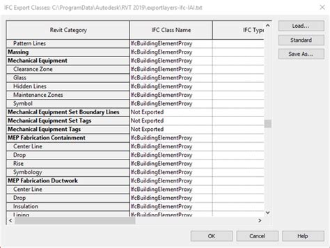 Solved Asign Revit Categories To Ifc Class Name Autodesk Community
