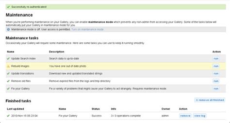 gallery 3 administration maintenance fastwebhost tutorials